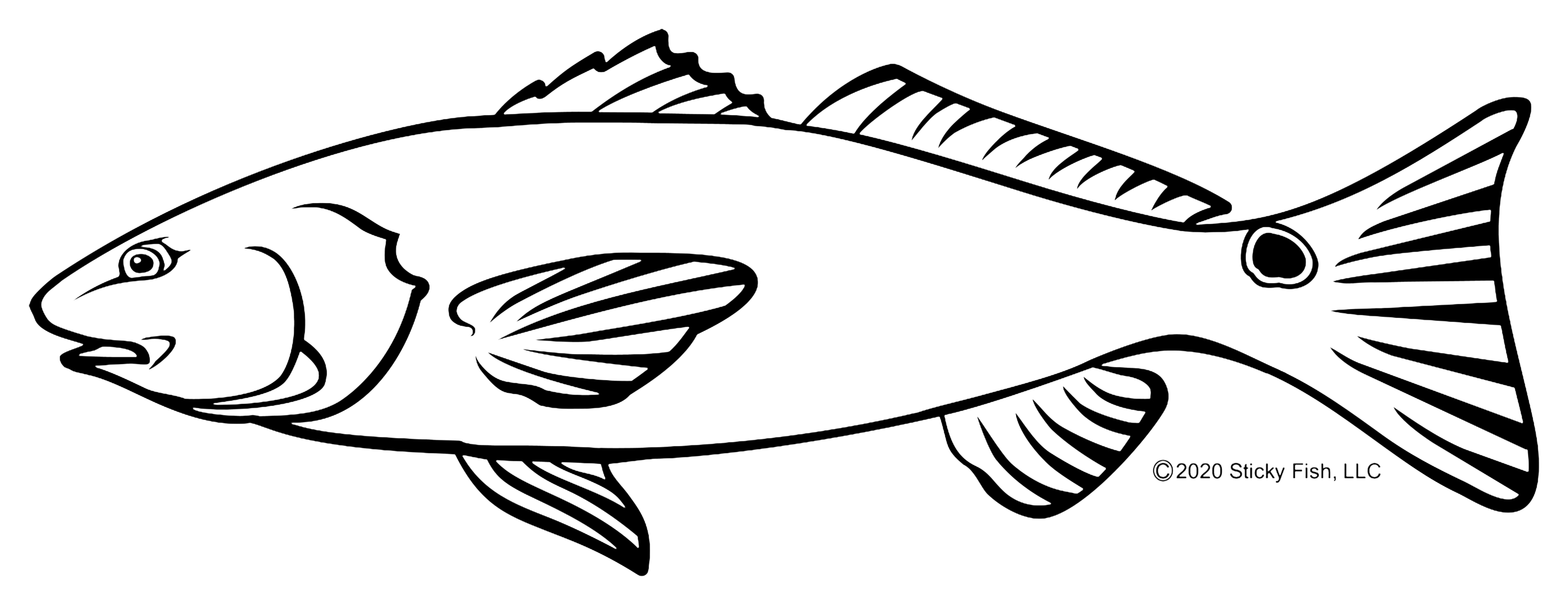 Sticky-Fish Red Fish Profile Vinyl Decal | Cabela's